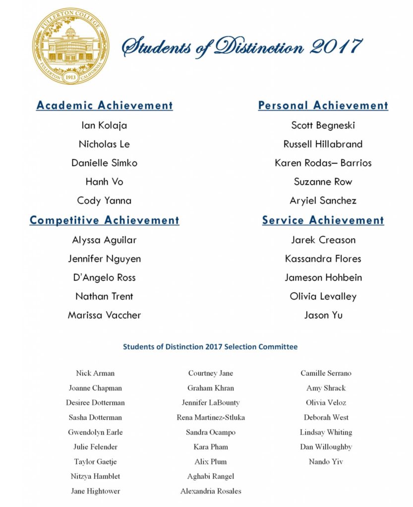 20 exemplary Hornets received Students of Distinction awards – The Hornet